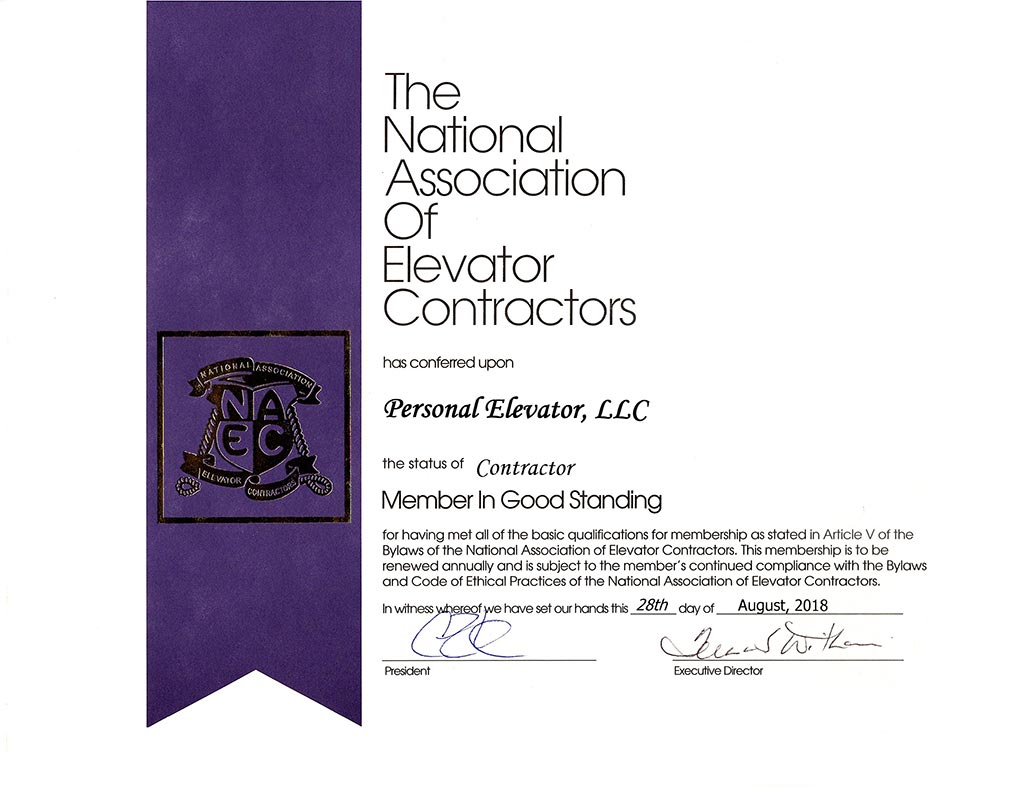About Personal Elevator - Get to know your elevator technicians